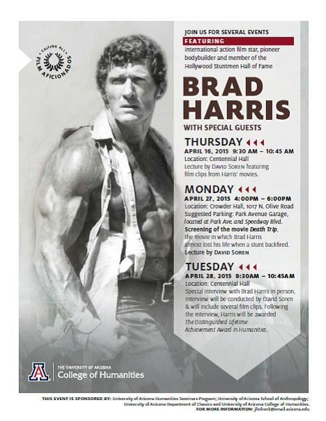 in his Art History of the Cinema class the action film star Brad Harris ...